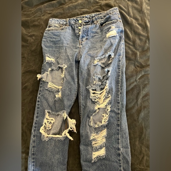 Vanilla Star | Jeans | Vanilla Star Ripped Straight Leg Wide Leg Blue ...